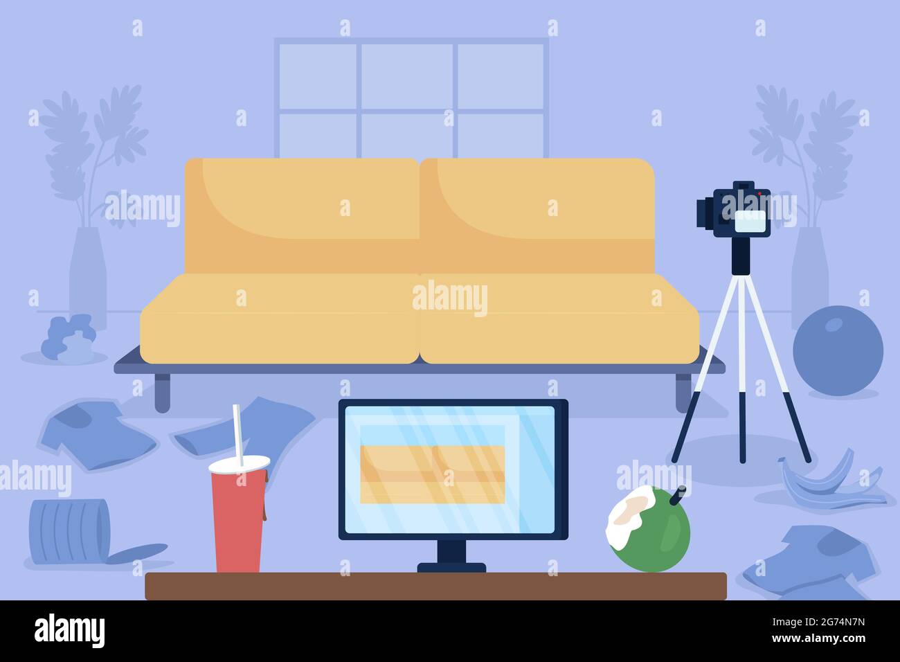 Living room background camera backdrop Stock Vector Images - Alamy