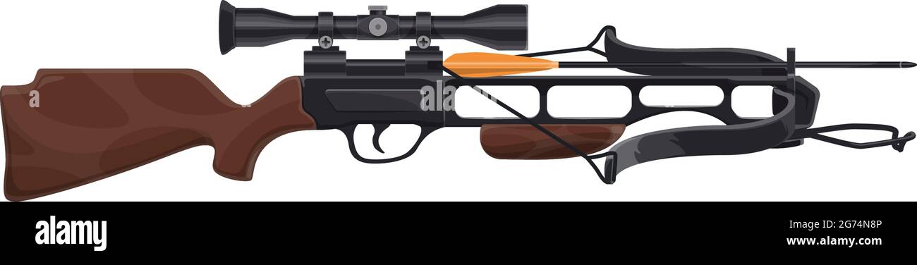 Optical weapon, sniper rifle isolated firearm realistic icon. Vector ...