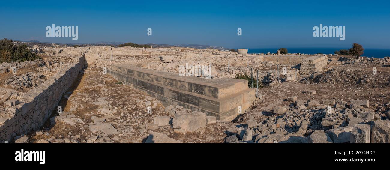 A panorama picture of the Acropolis of the Amathus Ruins Stock Photo ...