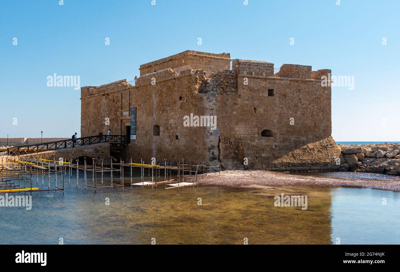 A picture of the Paphos Castle Stock Photo - Alamy