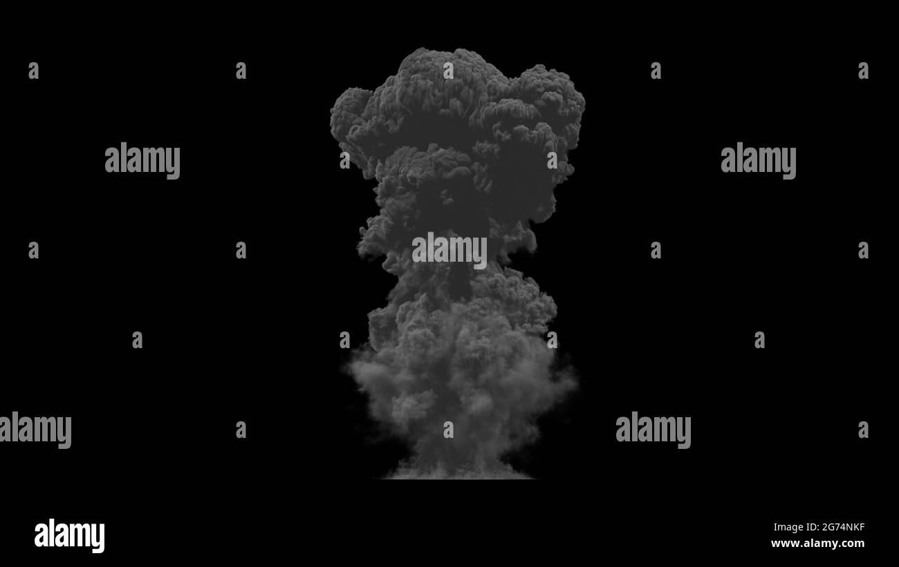Nuclear explosion Smoke cloud fire light Creative abstract background ...