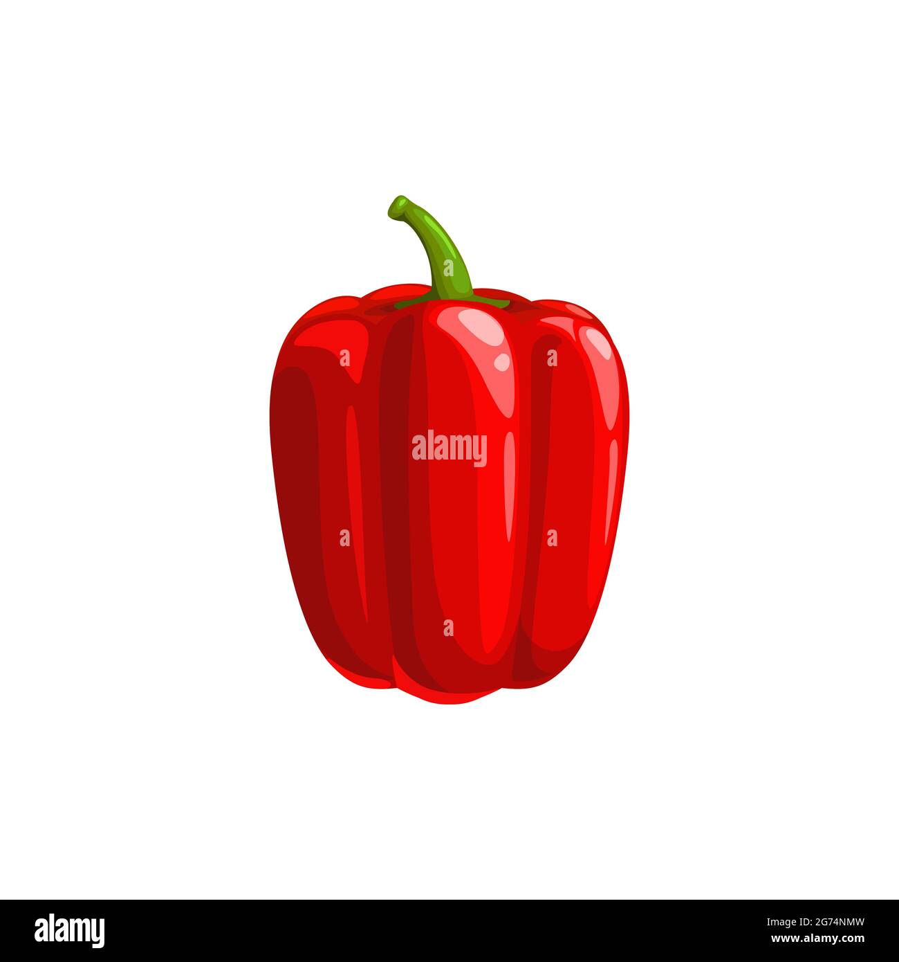 Sweet bulgarian pepper isolated veggie realistic design. Vector edible ...