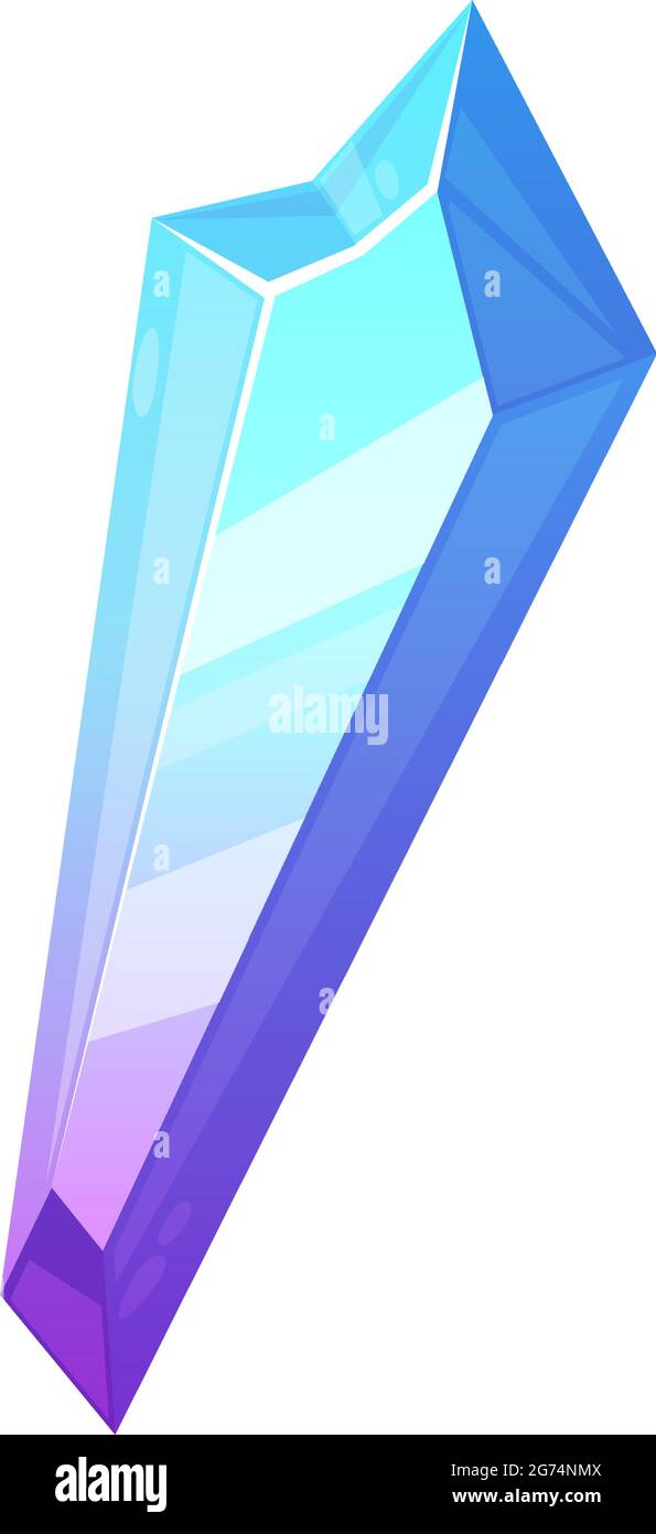 Blue magic crystal gem isolated angelite turquoise sadelite cartoon ...