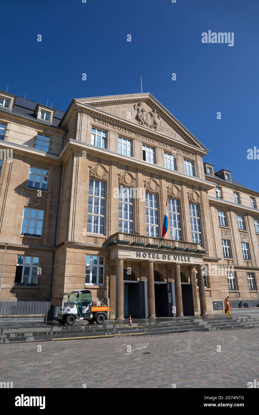 Europe, Luxembourg, Esch-sur-Alzette, Hôtel De Ville (Town Hall Stock ...