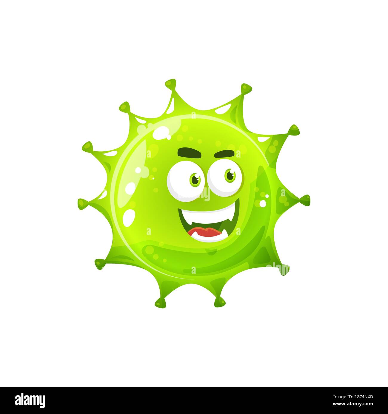 Bacteria angry face illustration Stock Vector Images - Alamy