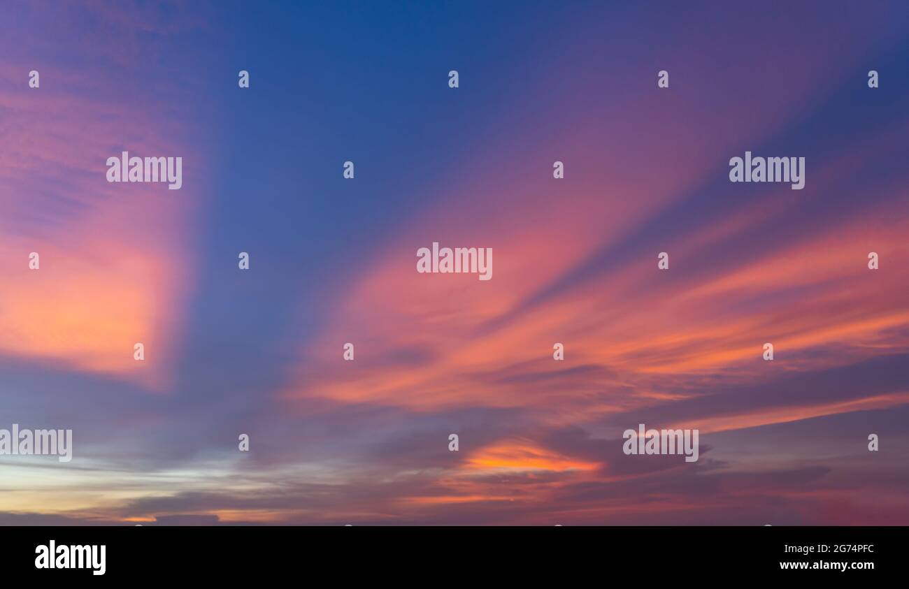 Amazing and dramatic sky at the sunset Stock Photo - Alamy