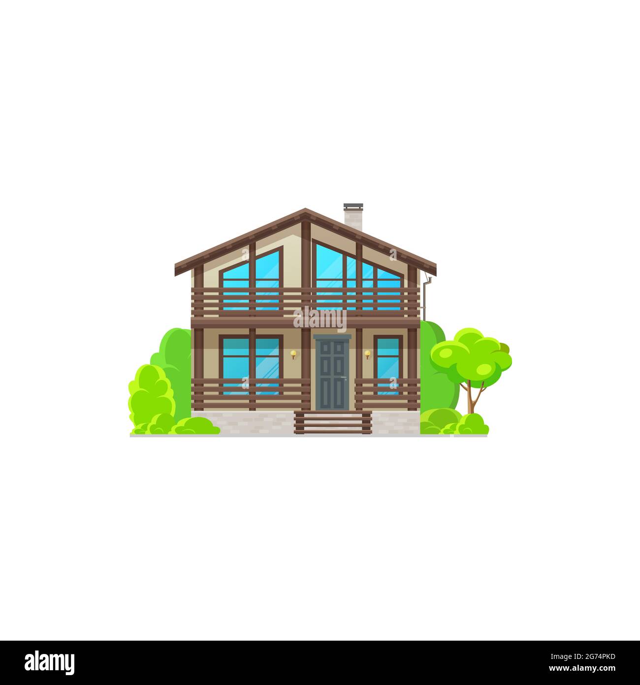 Modern chalet interior Stock Vector Images - Alamy