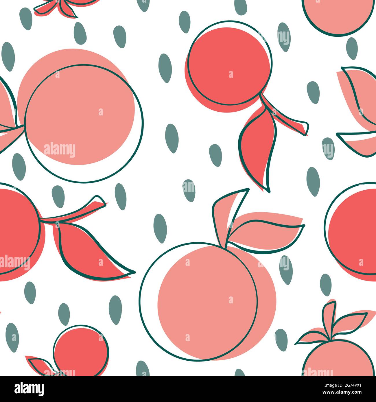 Minimalist seamless pattern with apples, vector illustration. Abstract ...