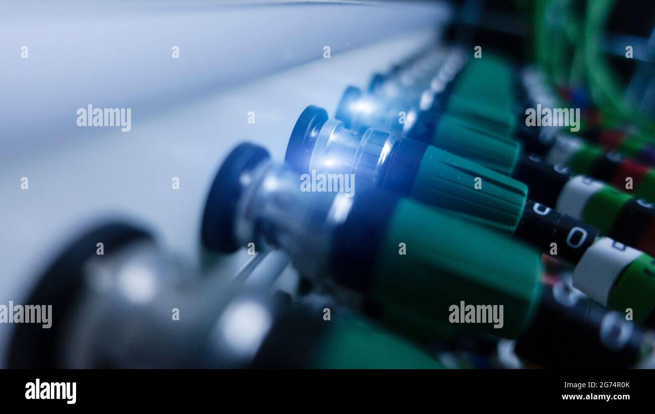 Rows of coaxial cables close up. CCTV cableTV coaxial Stock Photo - Alamy