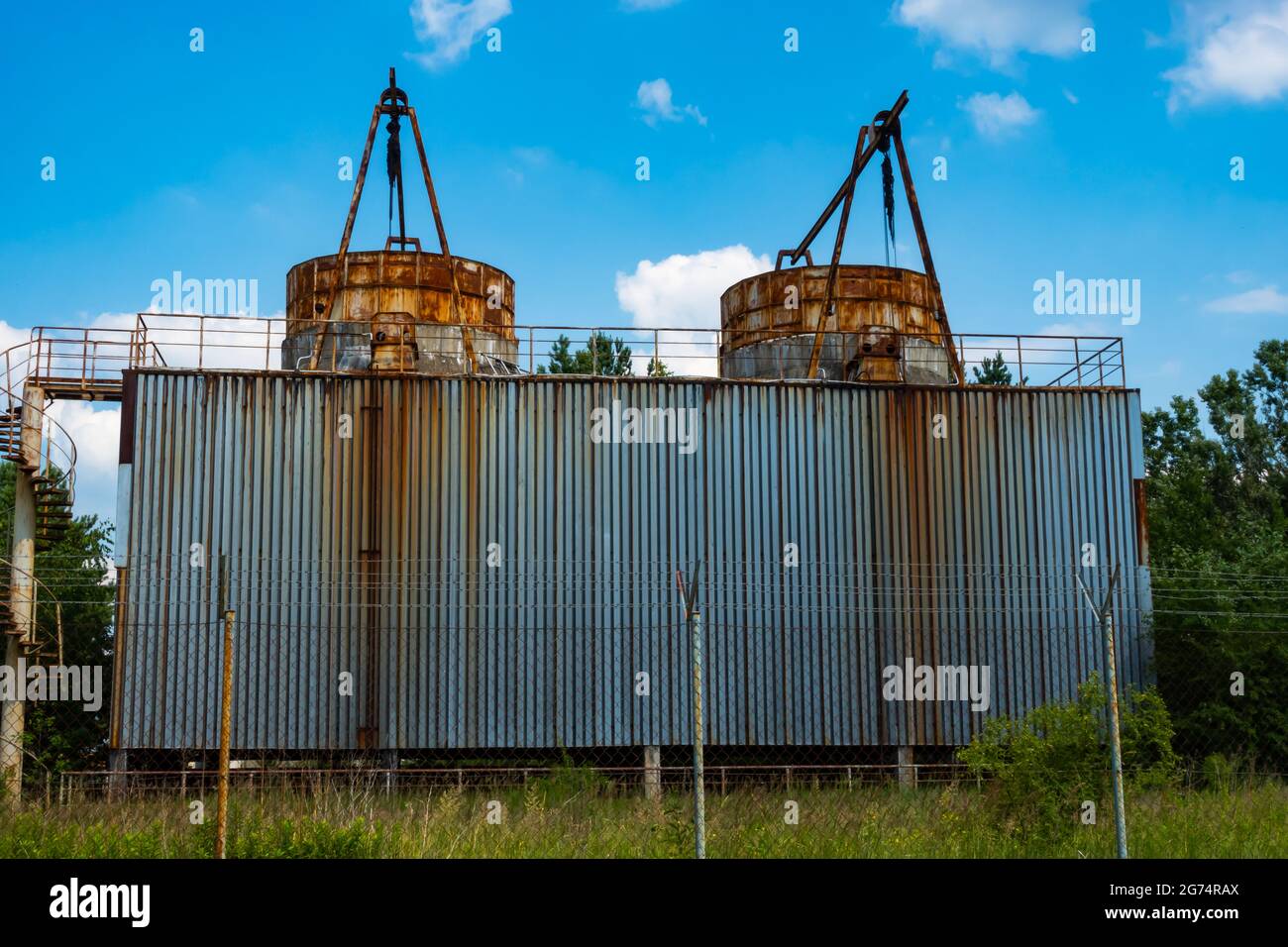 Rusty cooling towers hi-res stock photography and images - Alamy