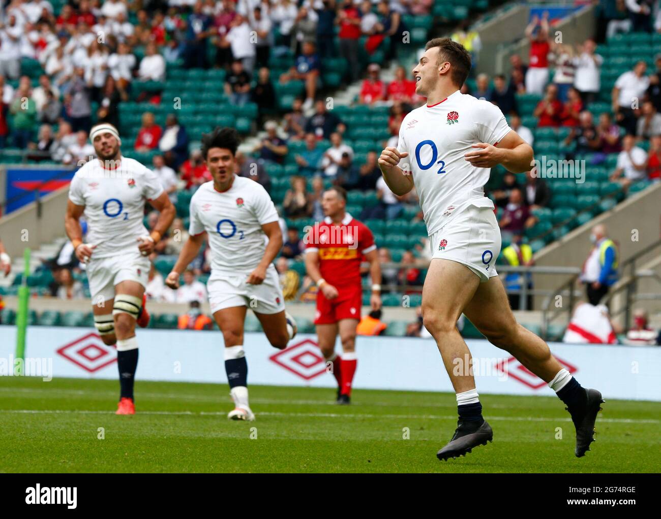 LONDON, ENGLAND - JULY 10:Adam Radwan (Newcastle Falcons) of England ...