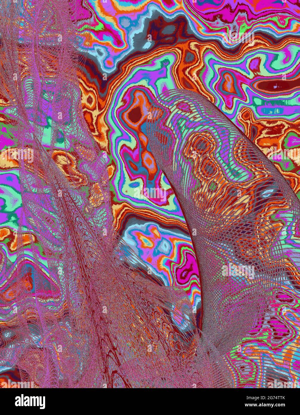 Abstract digital waves. Modern art. 3D rendering Stock Photo - Alamy