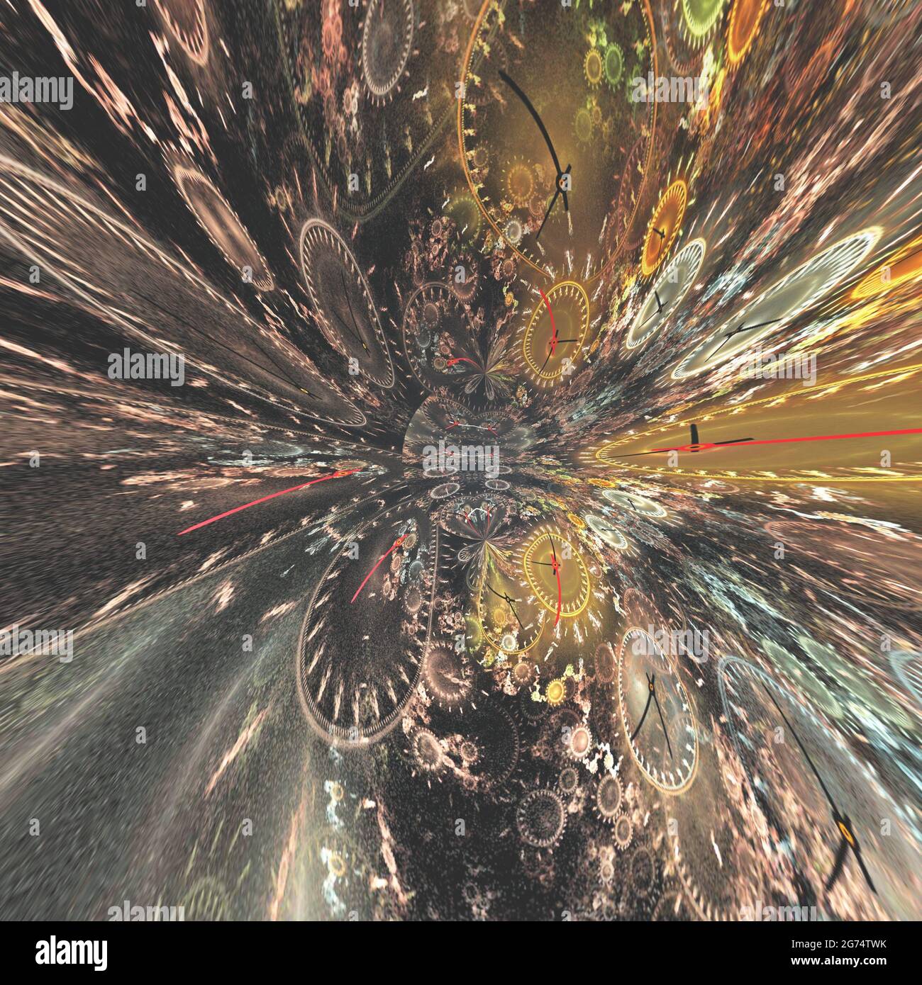 Abstract clockwork painting. 3D rendering Stock Photo - Alamy