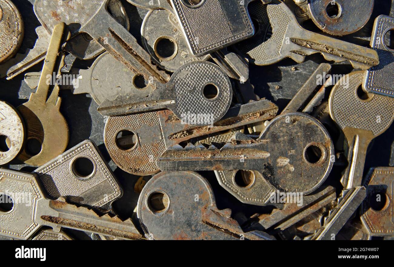 Set different door keys hi-res stock photography and images - Alamy