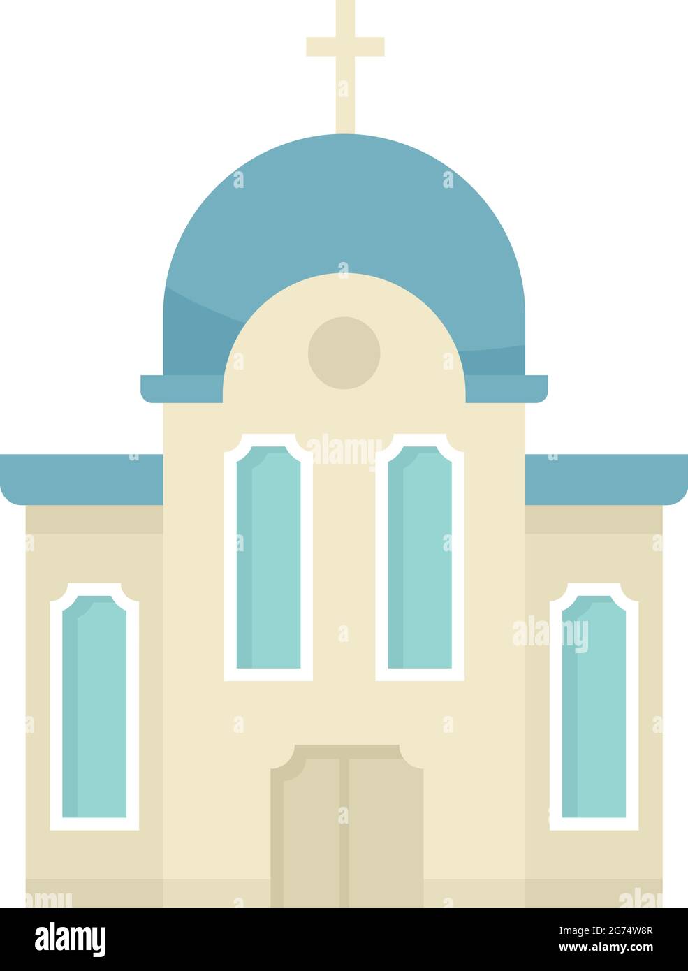 Christian church icon flat isolated vector Stock Vector Image & Art - Alamy