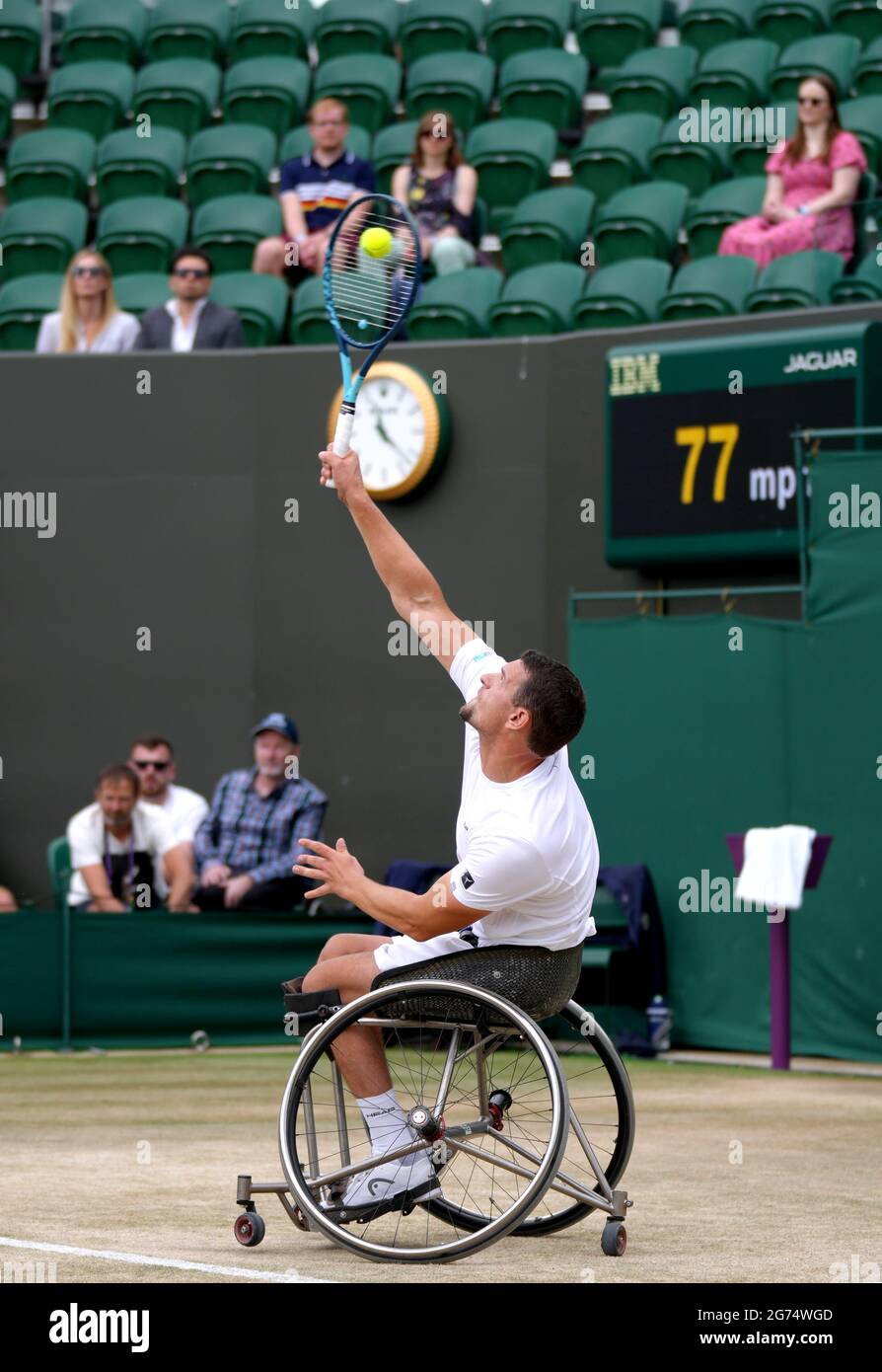 Joachim Gerard in action during his Gentlemen's Wheelchair Singles ...