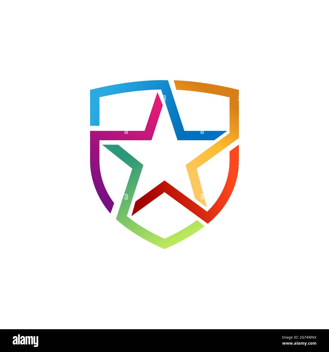 Abstract Star Logo icon Design Vector template. Colorful Star Logo ...