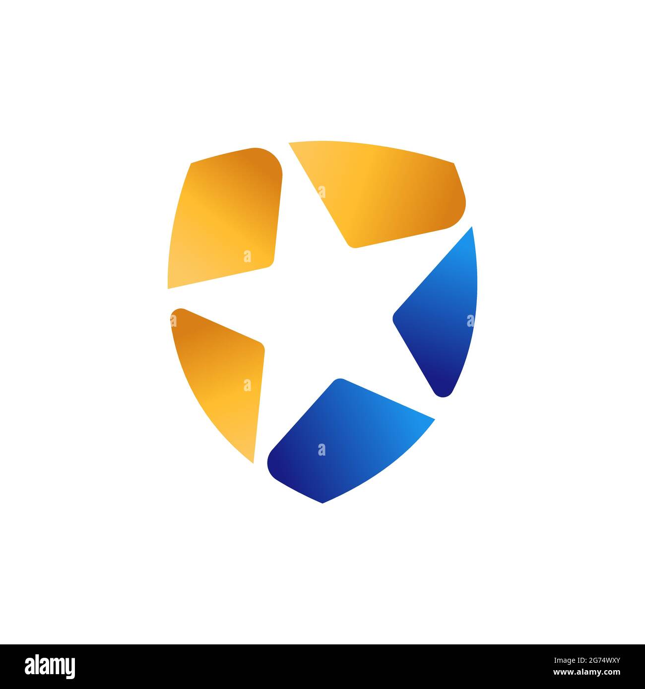 Abstract Star Logo icon Design Vector template. Star Logo with Shield ...