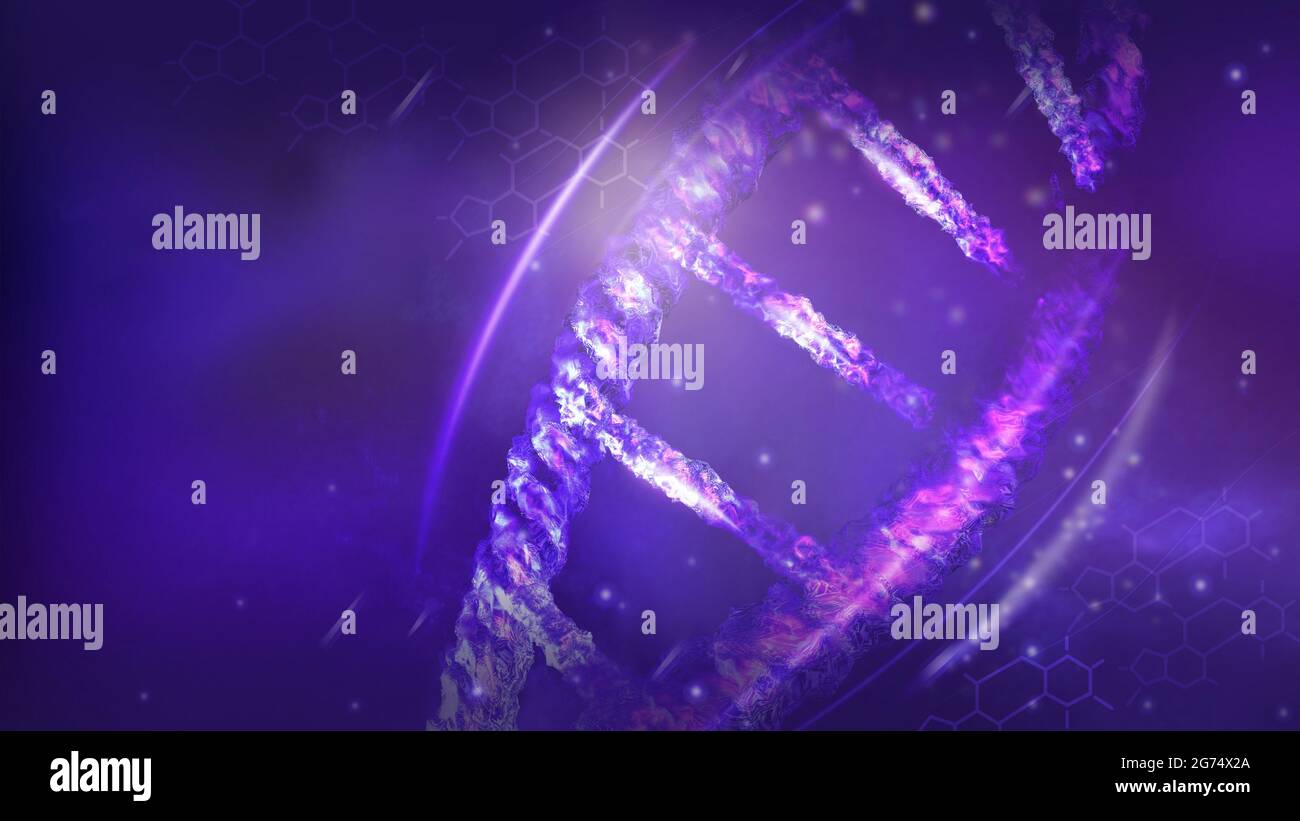 Fragment of double helix DNA strand close-up, 3D render Stock Photo - Alamy