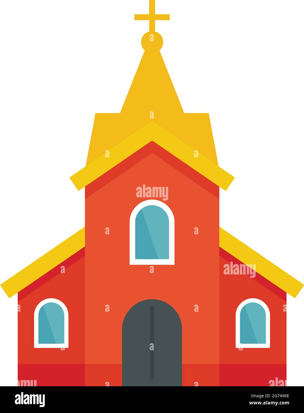 Church building icon flat isolated vector Stock Vector Image & Art - Alamy