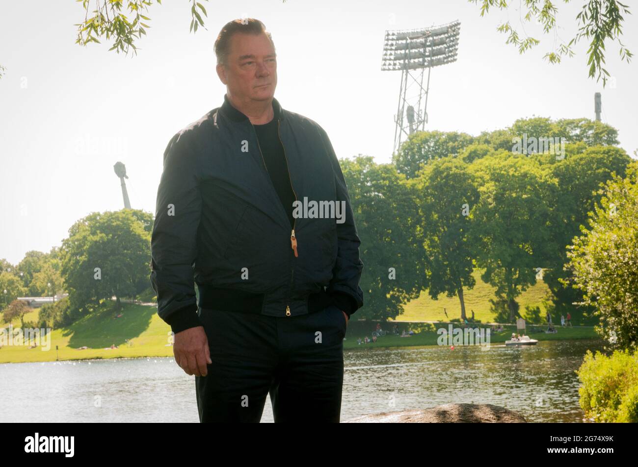 Actor Peter Kurth seen at "Kino am Olympiasee" before the screening of ...