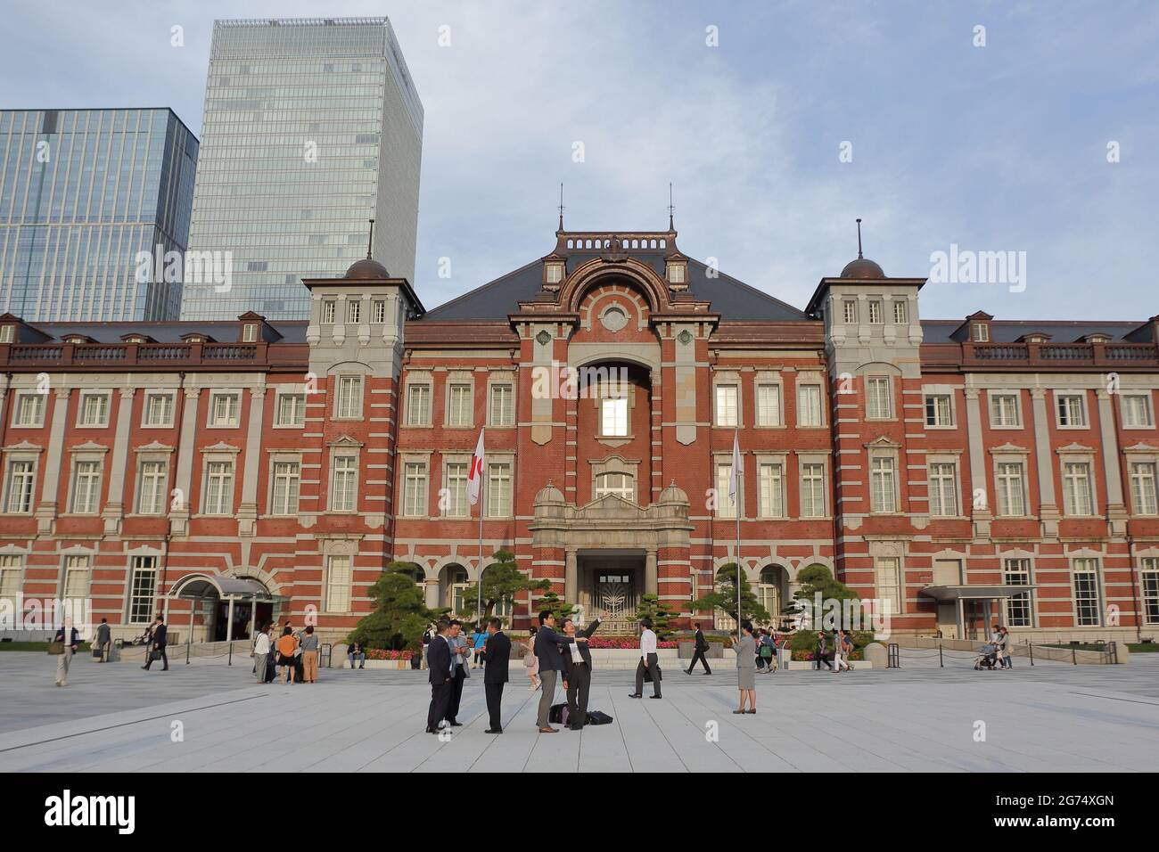 the excellent view of Tokyo station from the KITTE GARDEN, which is on ...