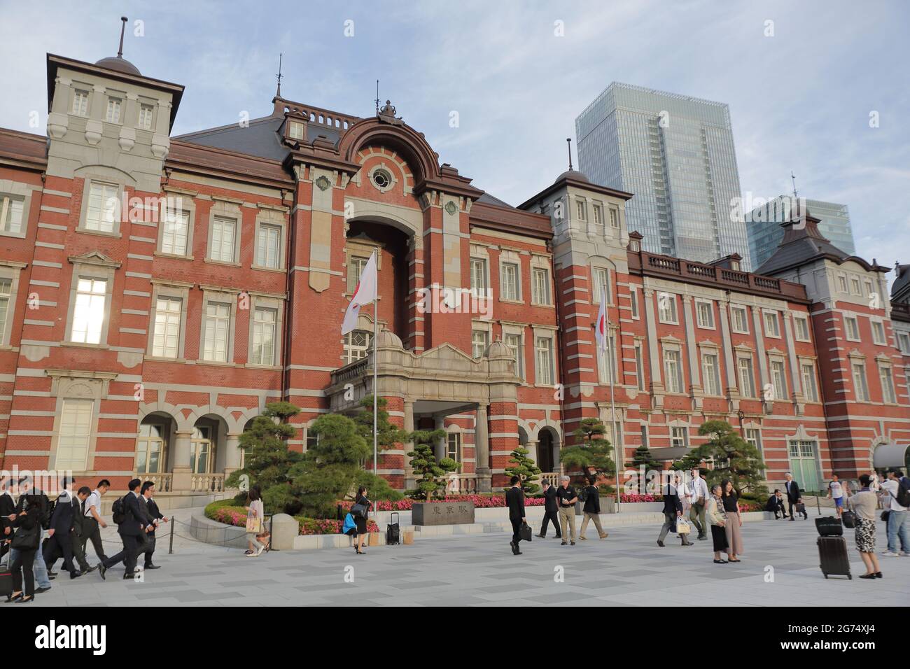 the excellent view of Tokyo station from the KITTE GARDEN, which is on ...