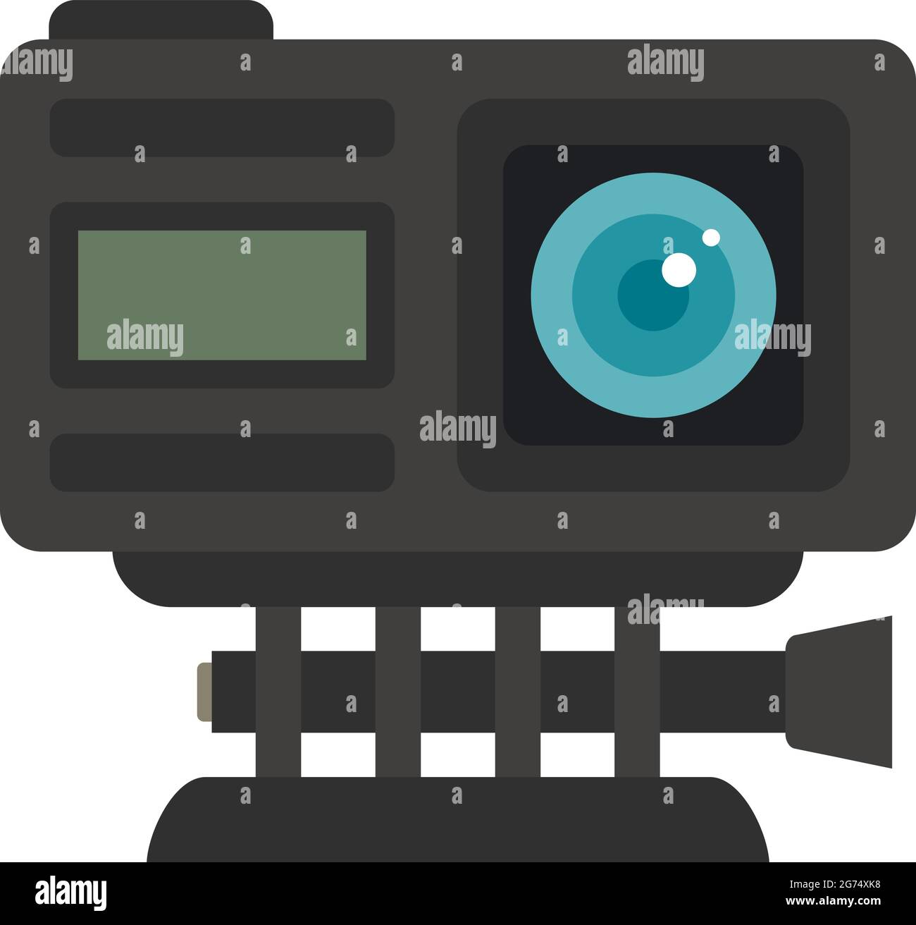 Adventure action camera icon flat isolated vector Stock Vector Image ...