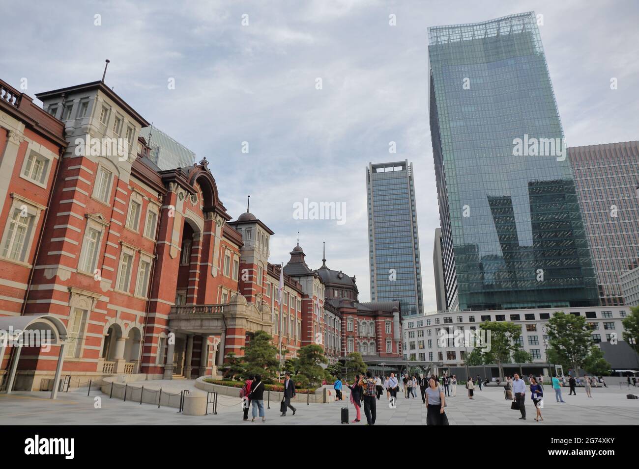 the excellent view of Tokyo station from the KITTE GARDEN, which is on ...