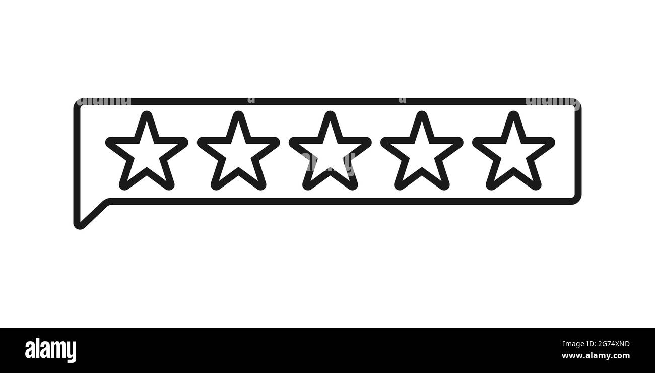 Customer review rating icon vector illustration. 5 star rating icon ...