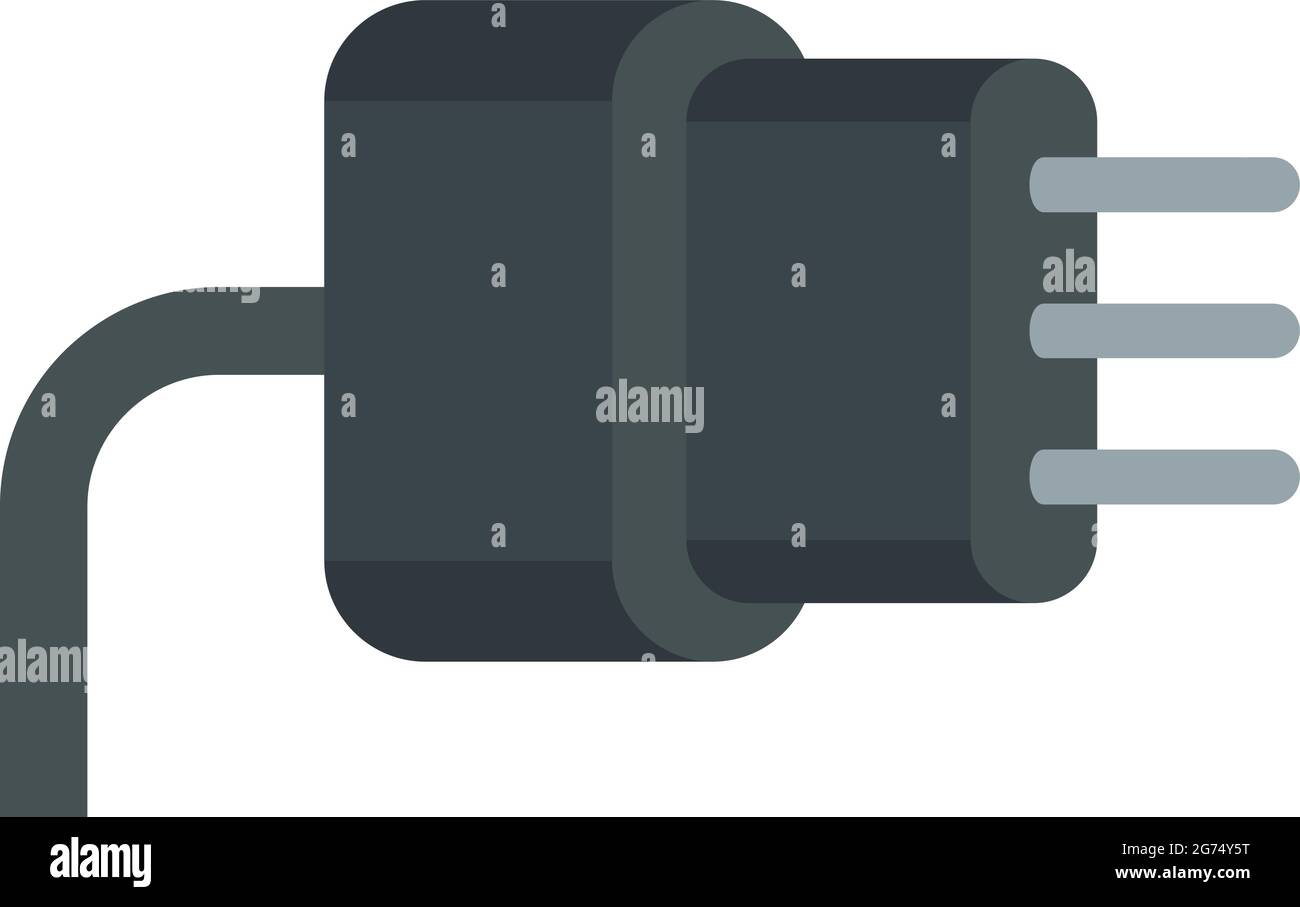 Laptop plug icon flat isolated vector Stock Vector Image & Art - Alamy