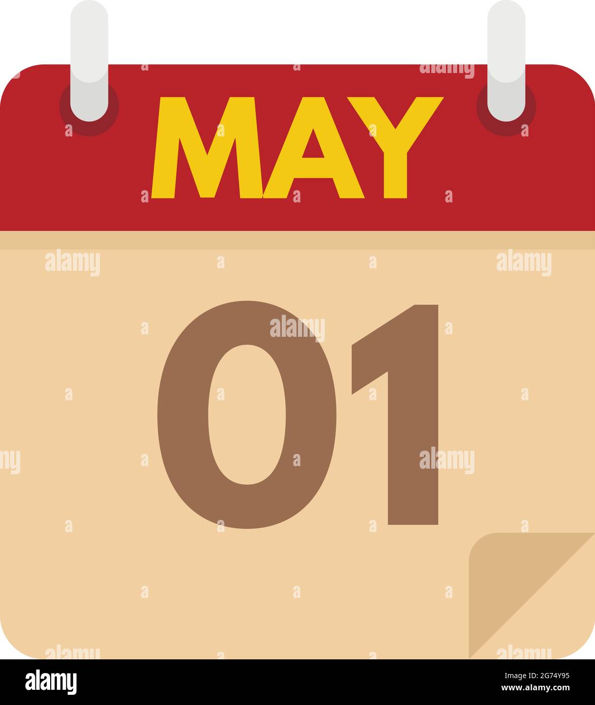 May calendar icon flat isolated vector Stock Vector Image & Art - Alamy