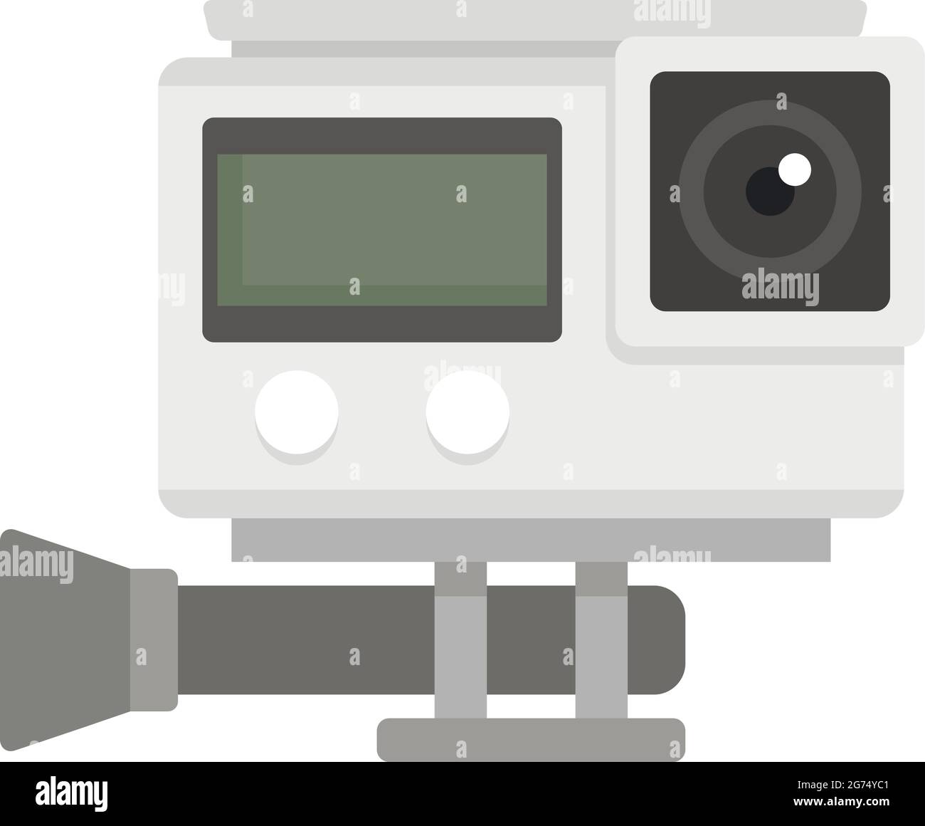 Digital action camera icon flat isolated vector Stock Vector Image ...