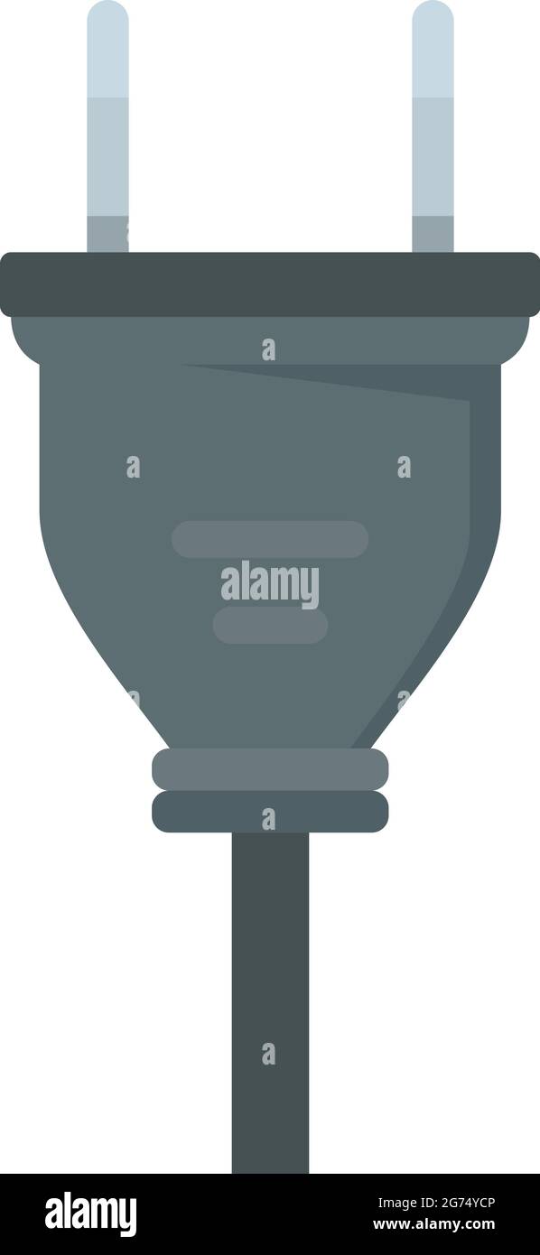 Retro wire plug icon flat isolated vector Stock Vector Image & Art - Alamy