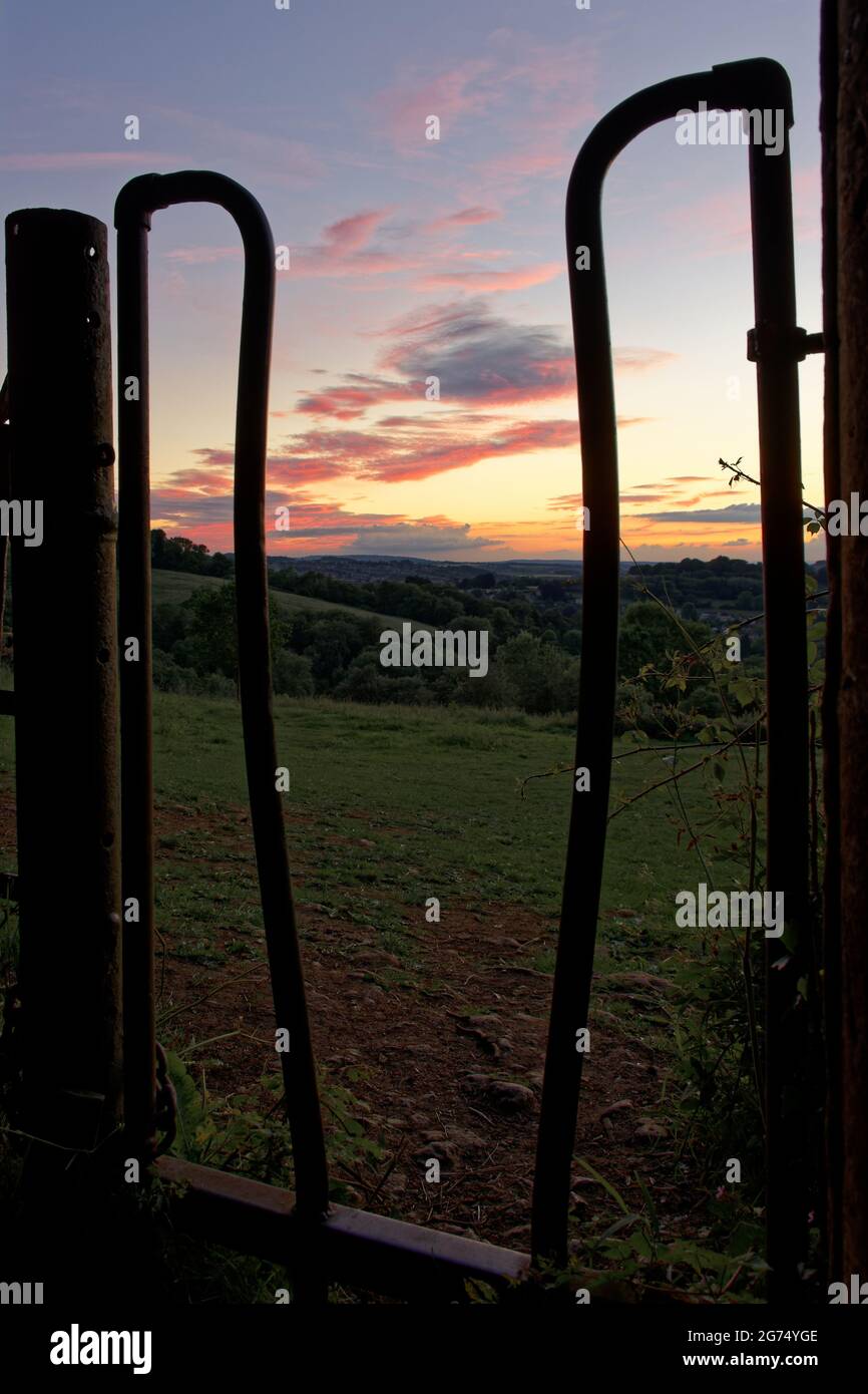 Bath skyline sunset Stock Photo - Alamy