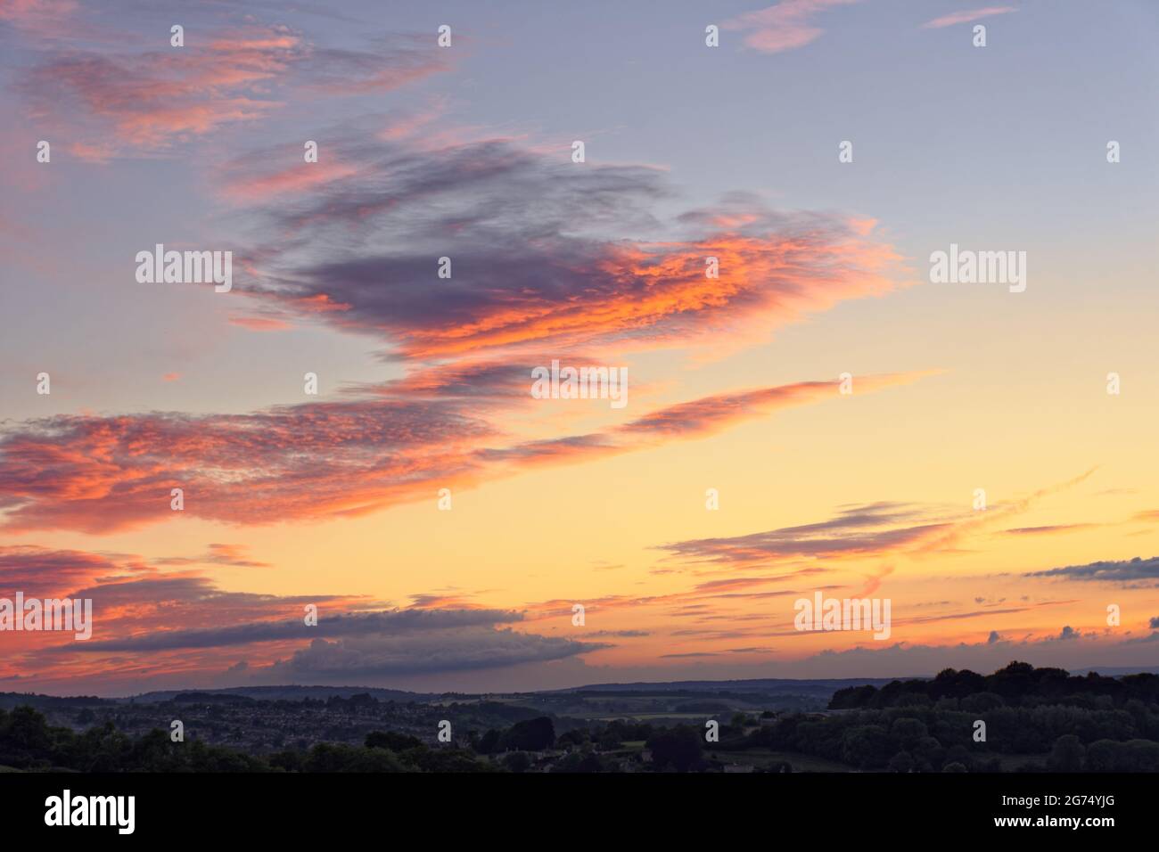 Bath skyline sunset Stock Photo - Alamy
