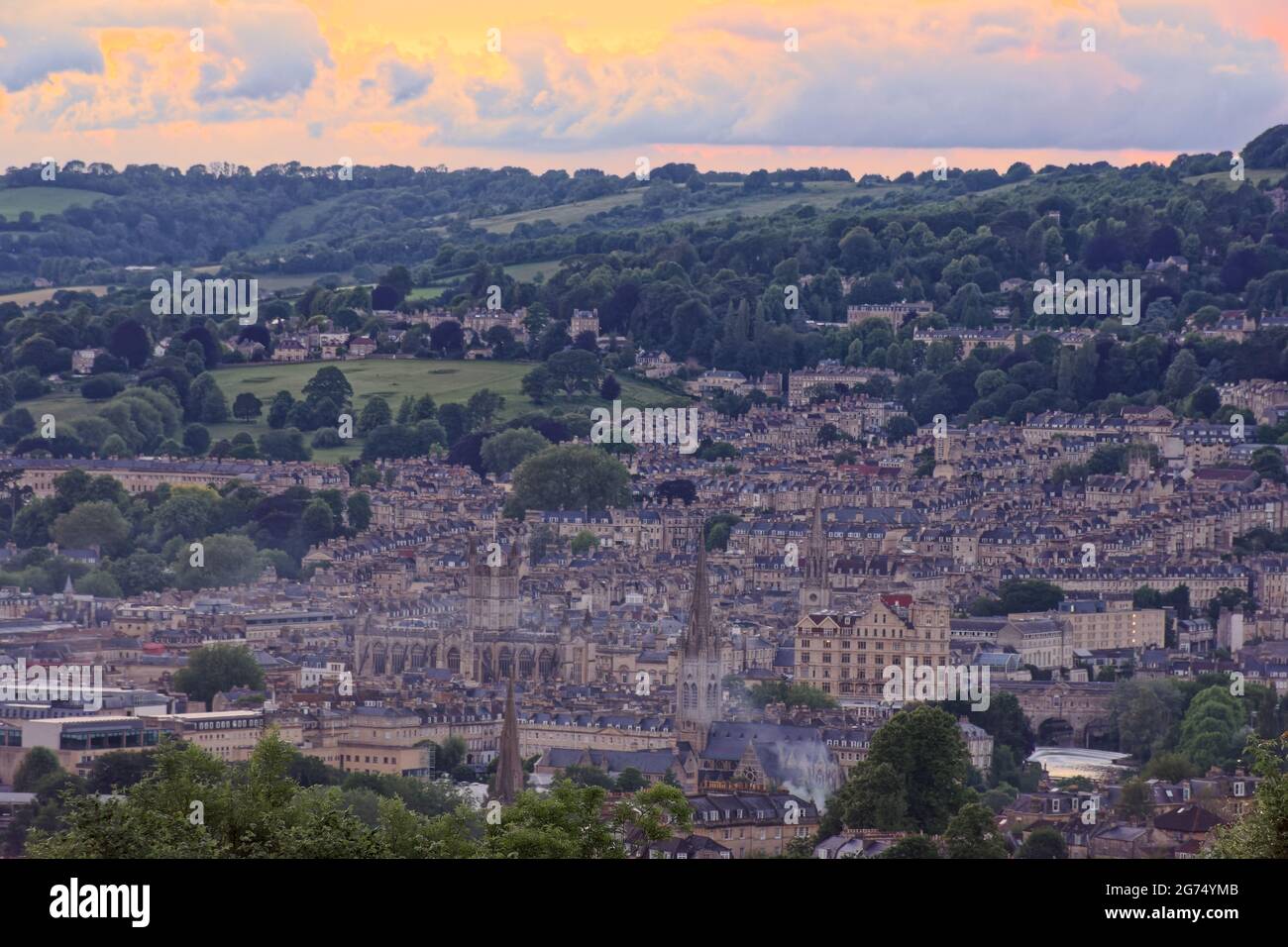 Bath skyline sunset Stock Photo - Alamy