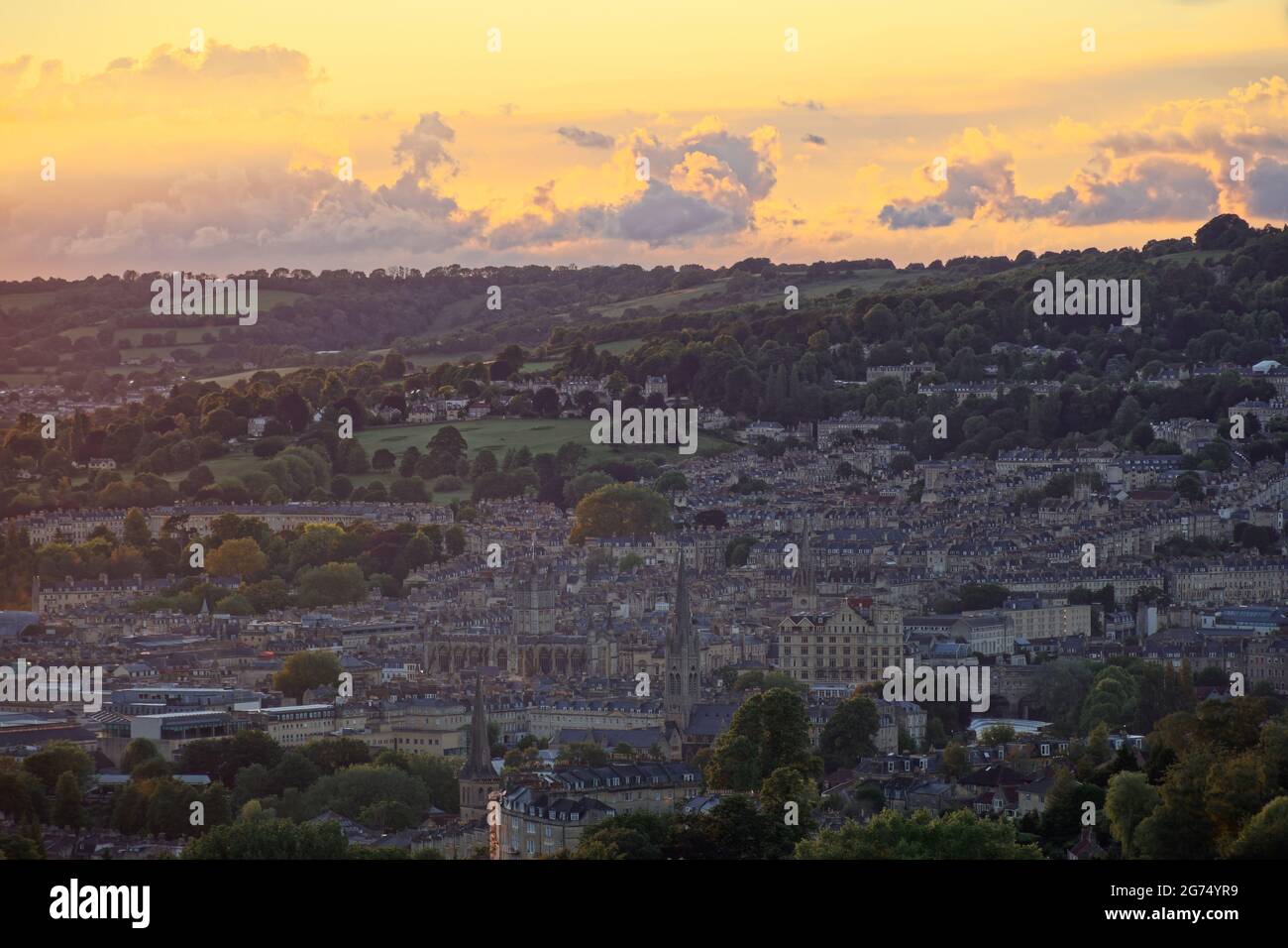 Bath skyline sunset Stock Photo - Alamy