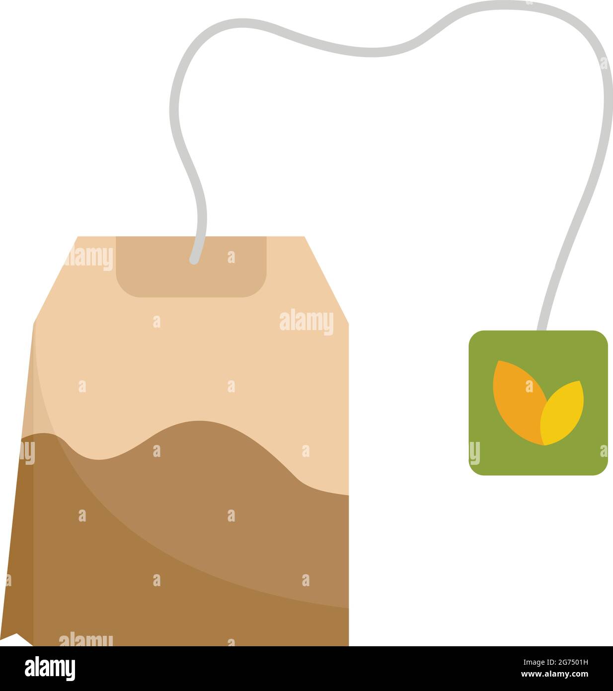 Tea bag icon flat isolated vector Stock Vector Image & Art - Alamy