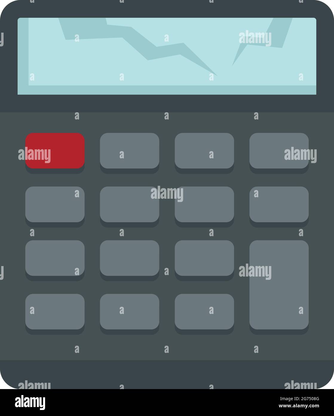 Broken calculator icon flat isolated vector Stock Vector Image & Art ...
