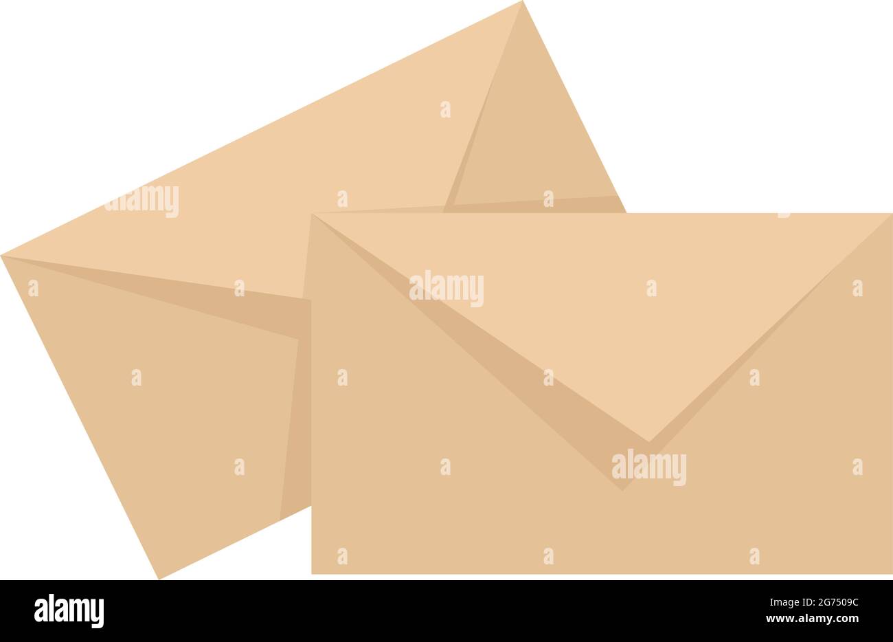 Paper mails icon flat isolated vector Stock Vector Image & Art - Alamy
