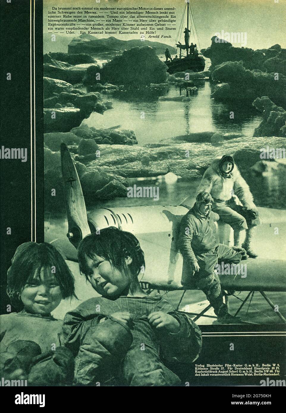 LENI RIEFENSTAHL and ERNST UDET in S.O.S. EISBERG aka S.O.S. ICEBERG ...