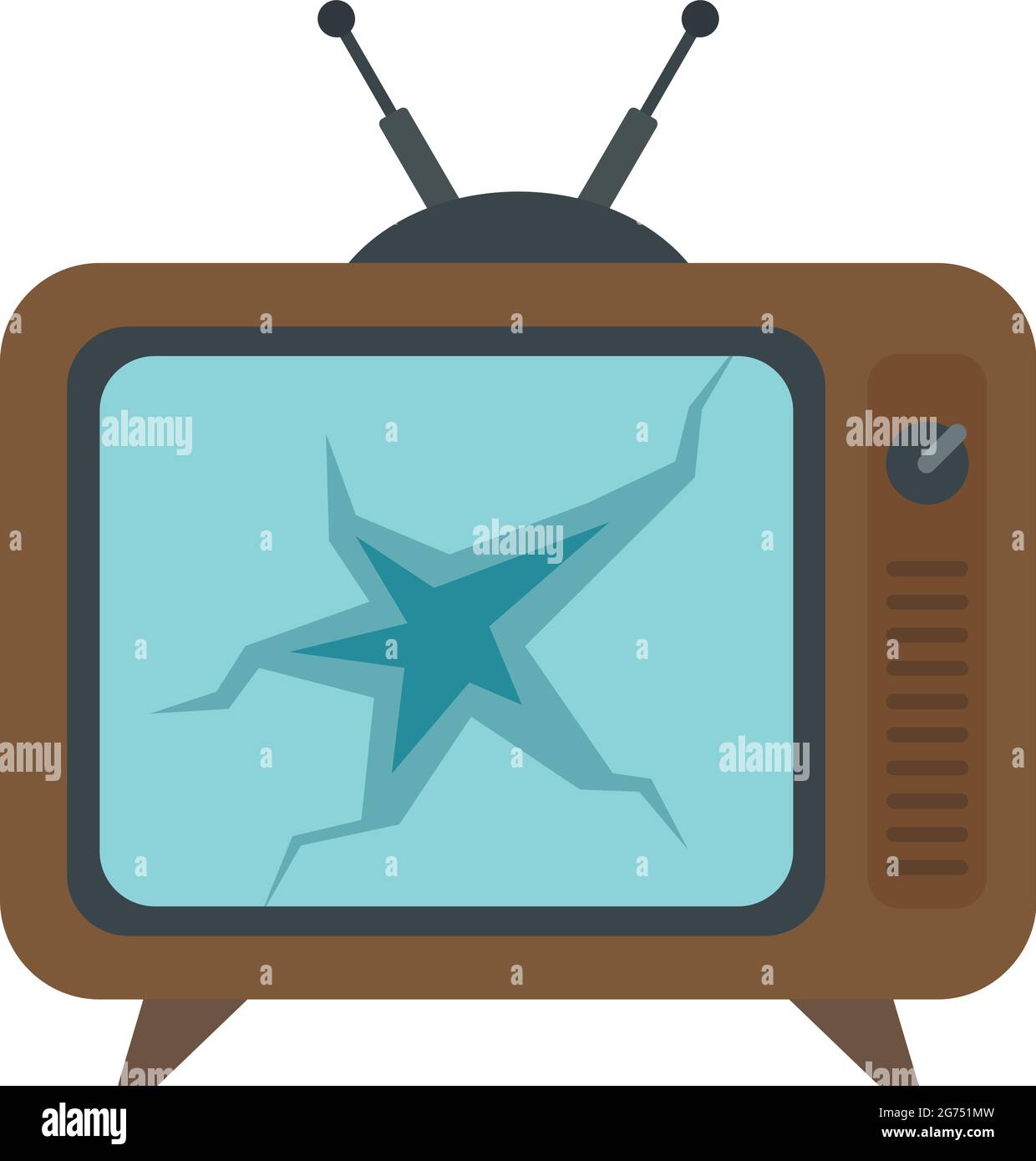 With broken tv Stock Vector Images - Alamy