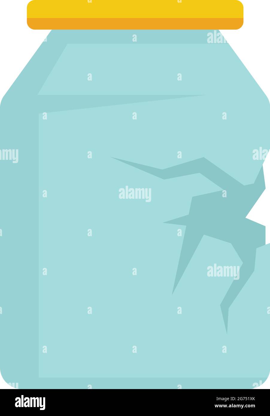 Cracked glass jar icon flat isolated vector Stock Vector Image & Art ...