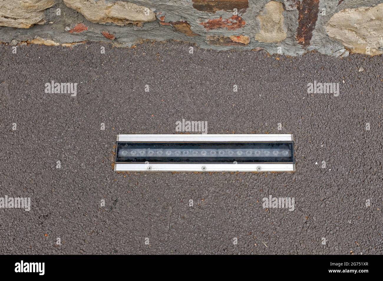 Led light bar in pavement for decorative city lighting Stock Photo - Alamy