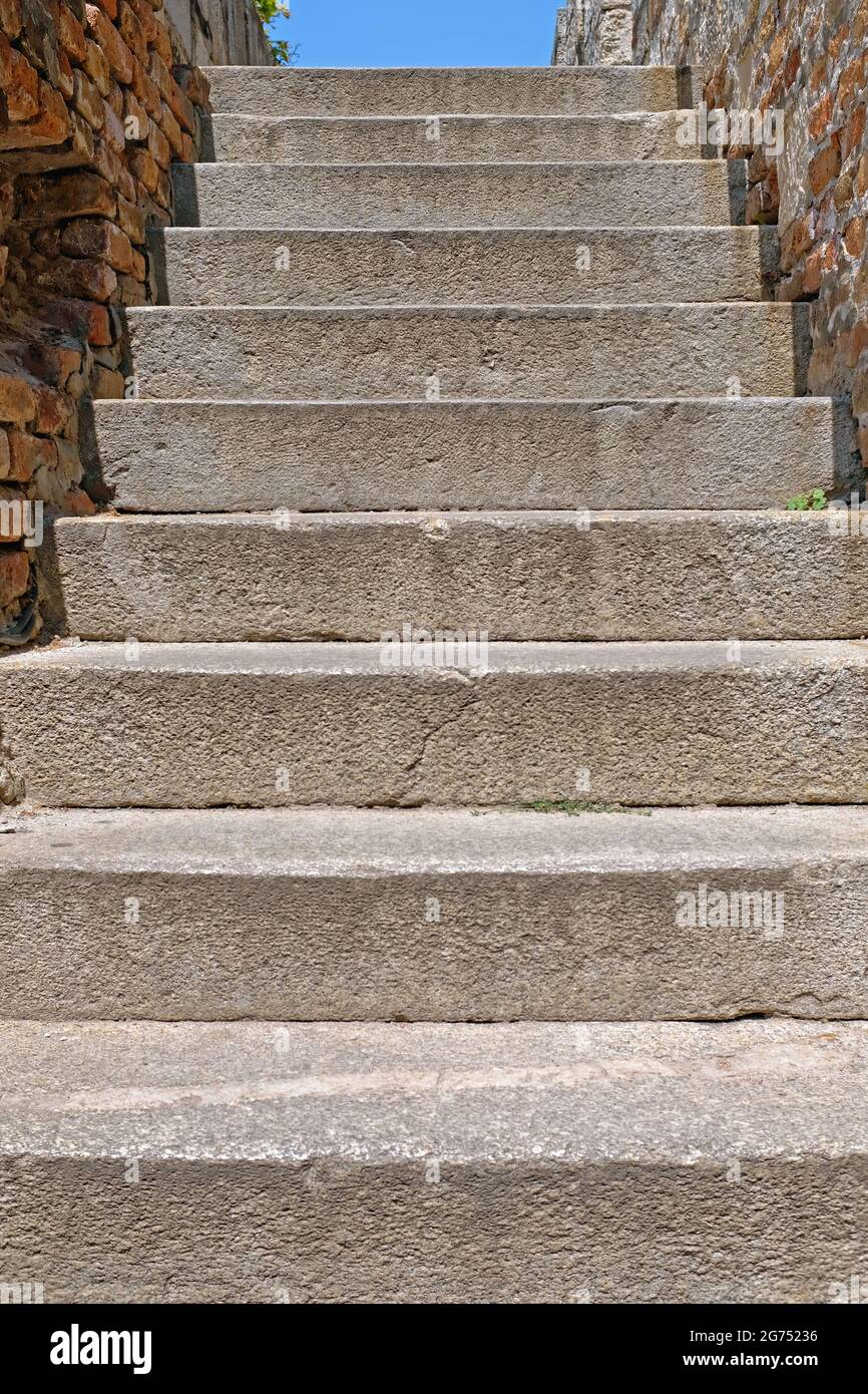 Old stone slab stairs outside architecture structure Stock Photo - Alamy