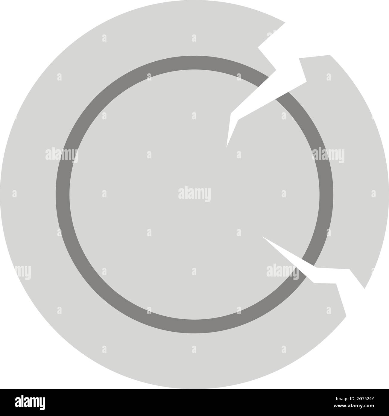 Crack plate icon flat isolated vector Stock Vector Image & Art - Alamy