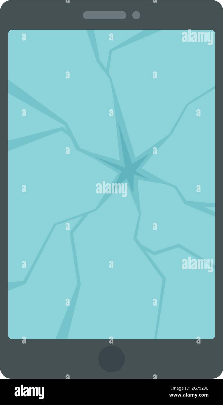 Broken tablet icon flat isolated vector Stock Vector Image & Art - Alamy