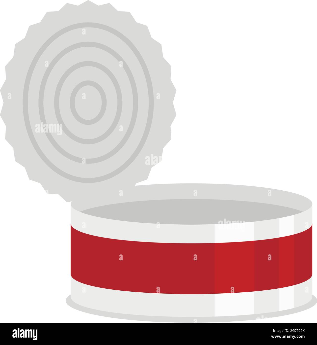Open tin can icon flat isolated vector Stock Vector Image & Art - Alamy