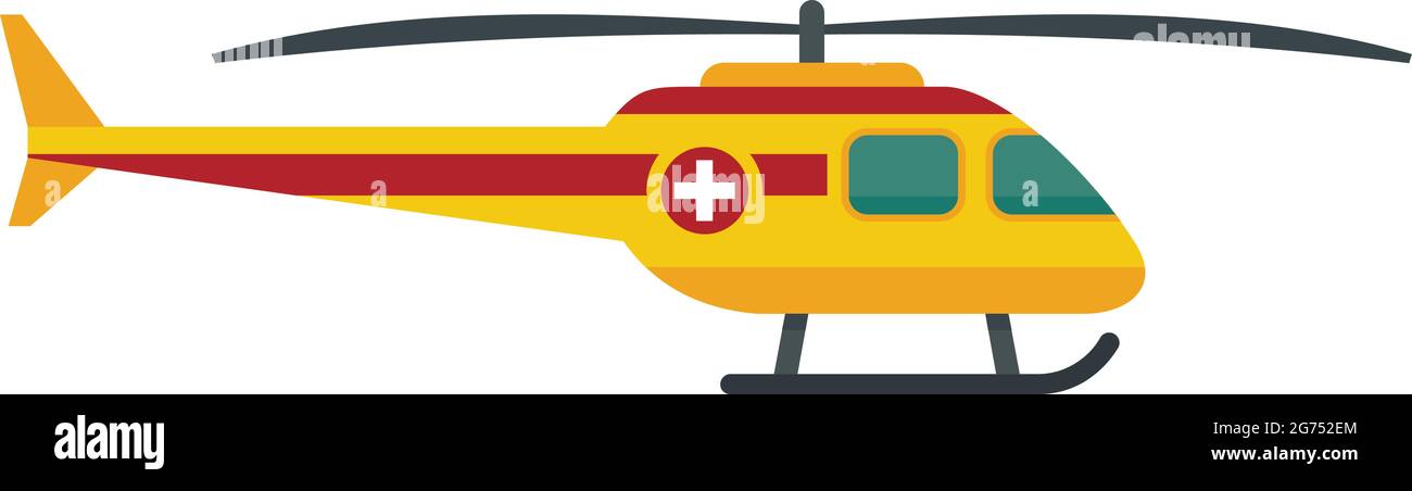 Rescue helicopter icon flat isolated vector Stock Vector Image & Art ...